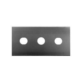 Square End Stainless Steel Three Hole Blade - 200/Box