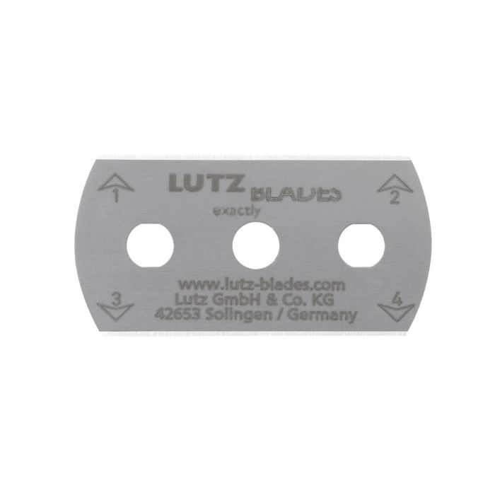 Lutz® Round End Carbon Steel Three Hole Blade, 100/Box