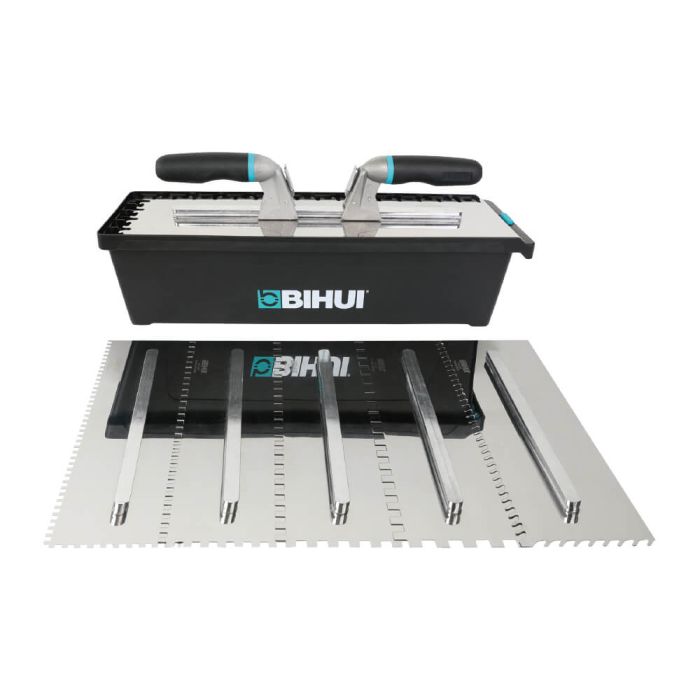 Switchable Jumbo Notched Trowel Set, 9 piece - BIHUI